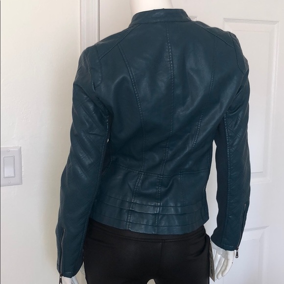 Baccini | Jackets & Coats | Baccini Fitted Faux Leather Jacket | Poshmark